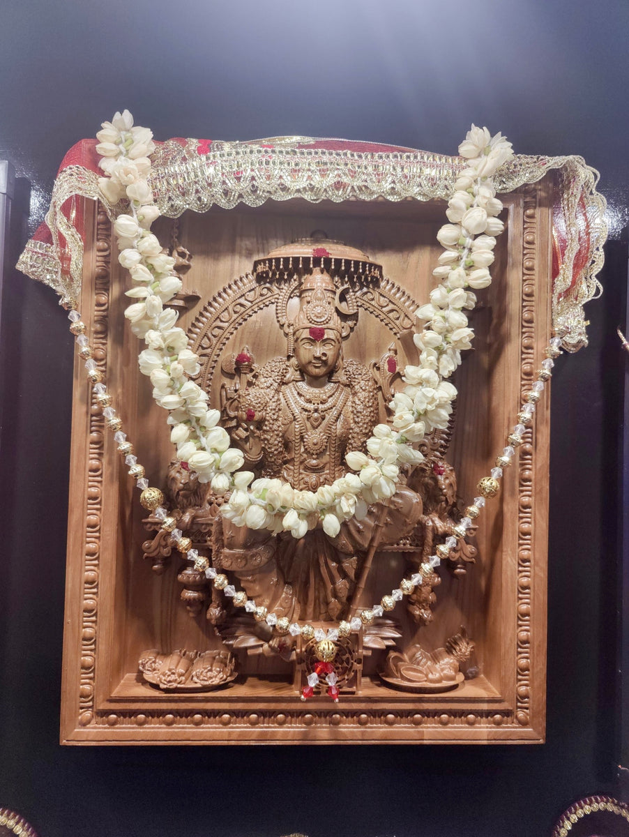 Goddess Lalitha devi - Ash wood panel – JayArts.com