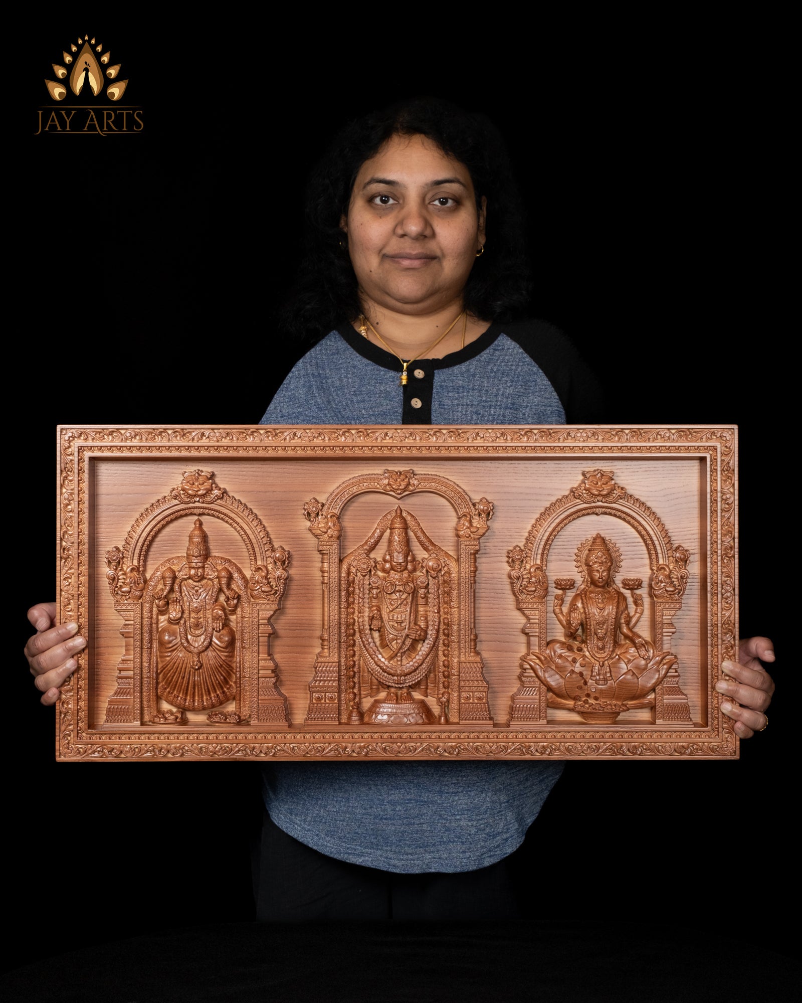 Lord Venkateswara with Goddess Padmavathi Devi and Goddess Lakshmi Dev ...