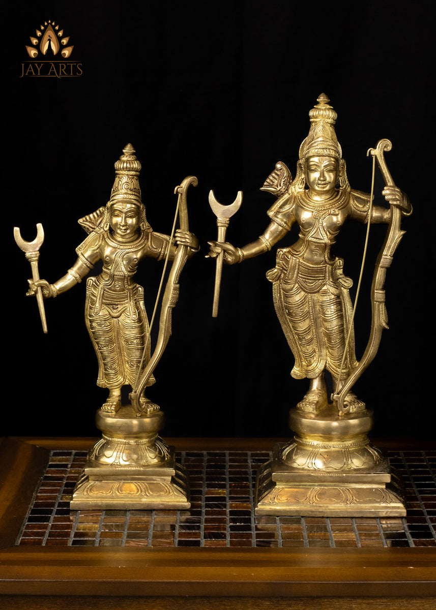 15" Sri Ram Parivar Set Brass Statue – JayArts.com
