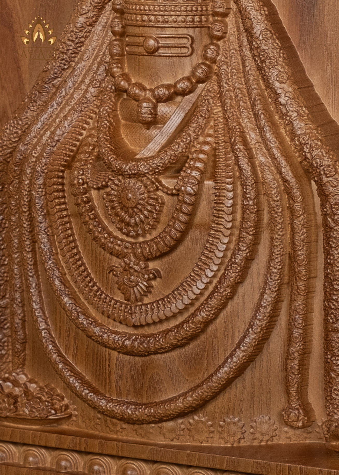 Lord Shiva Wood Carving 18"H x 17"W Annamalaiyar Wood Panel with Exqui ...