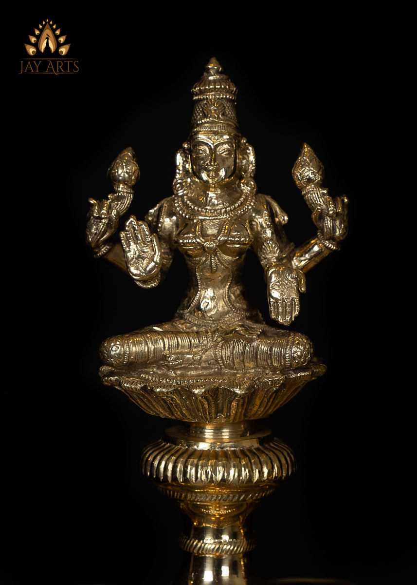 24" Goddess Lakshmi Devi Lamp Set from South India – JayArts.com