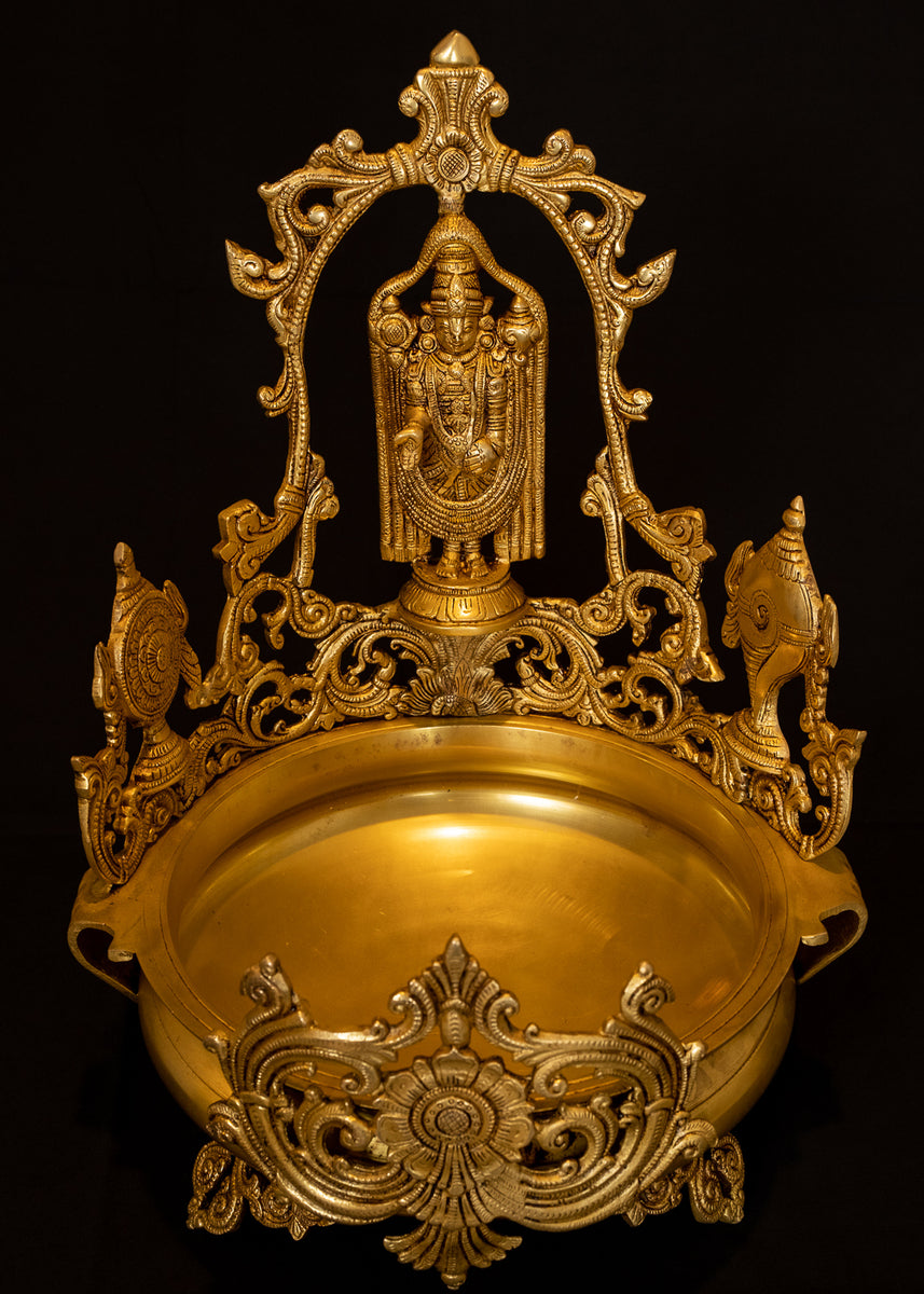 Balaji Urli, Brass Bowl, Hindu Brass Urlis, Flower Bowl, Hindu Rituals ...