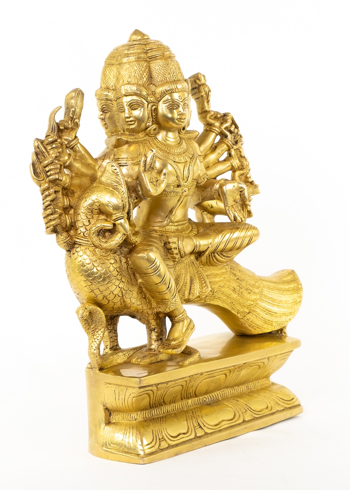 Six - Faced Lord Murugan, Aarumugam, Hindu Brass Statues, Hindu Gods ...
