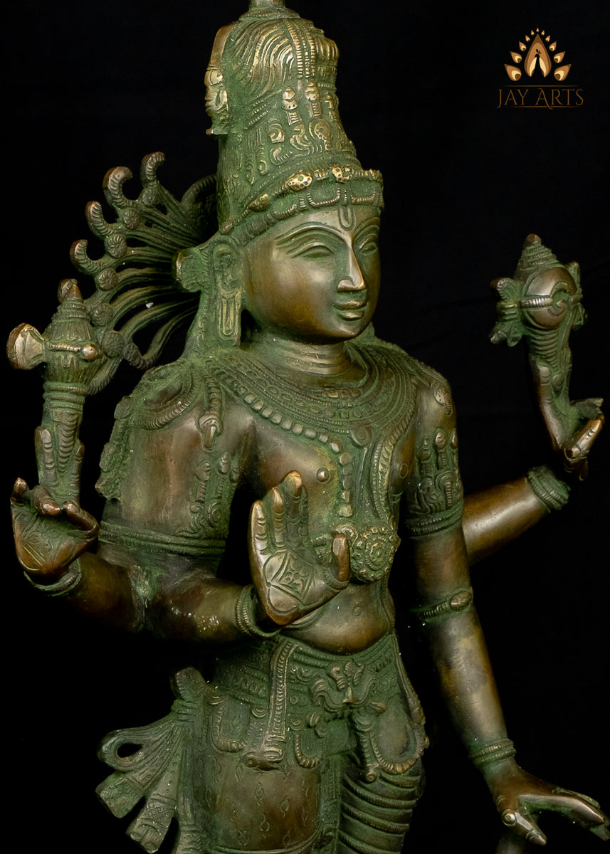 Lord Hari-Hara, Shankaranarayana, Shiva, Vishnu, Indian Brass Statues ...
