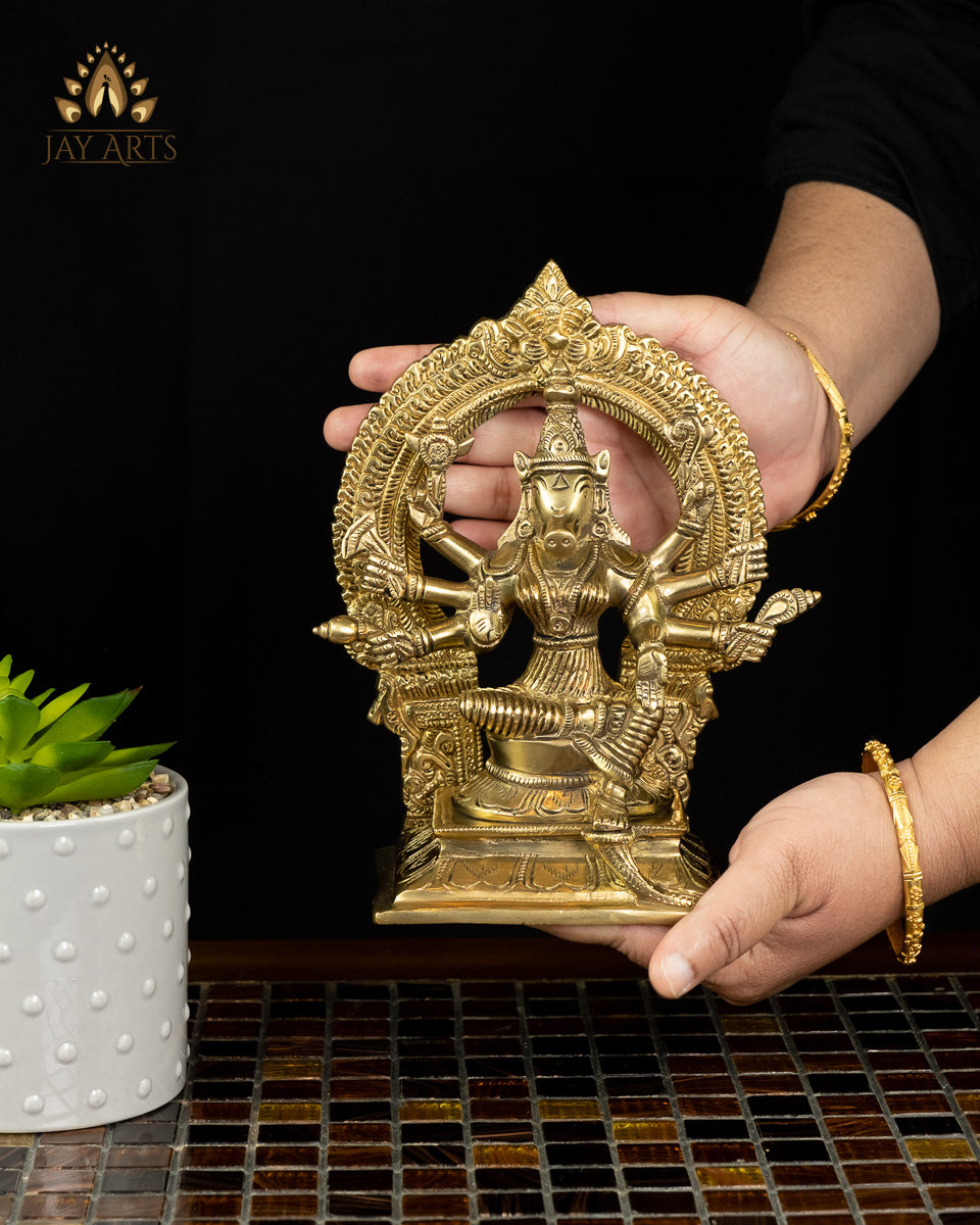 Goddess Varahi 8" Brass Statue – JayArts.com