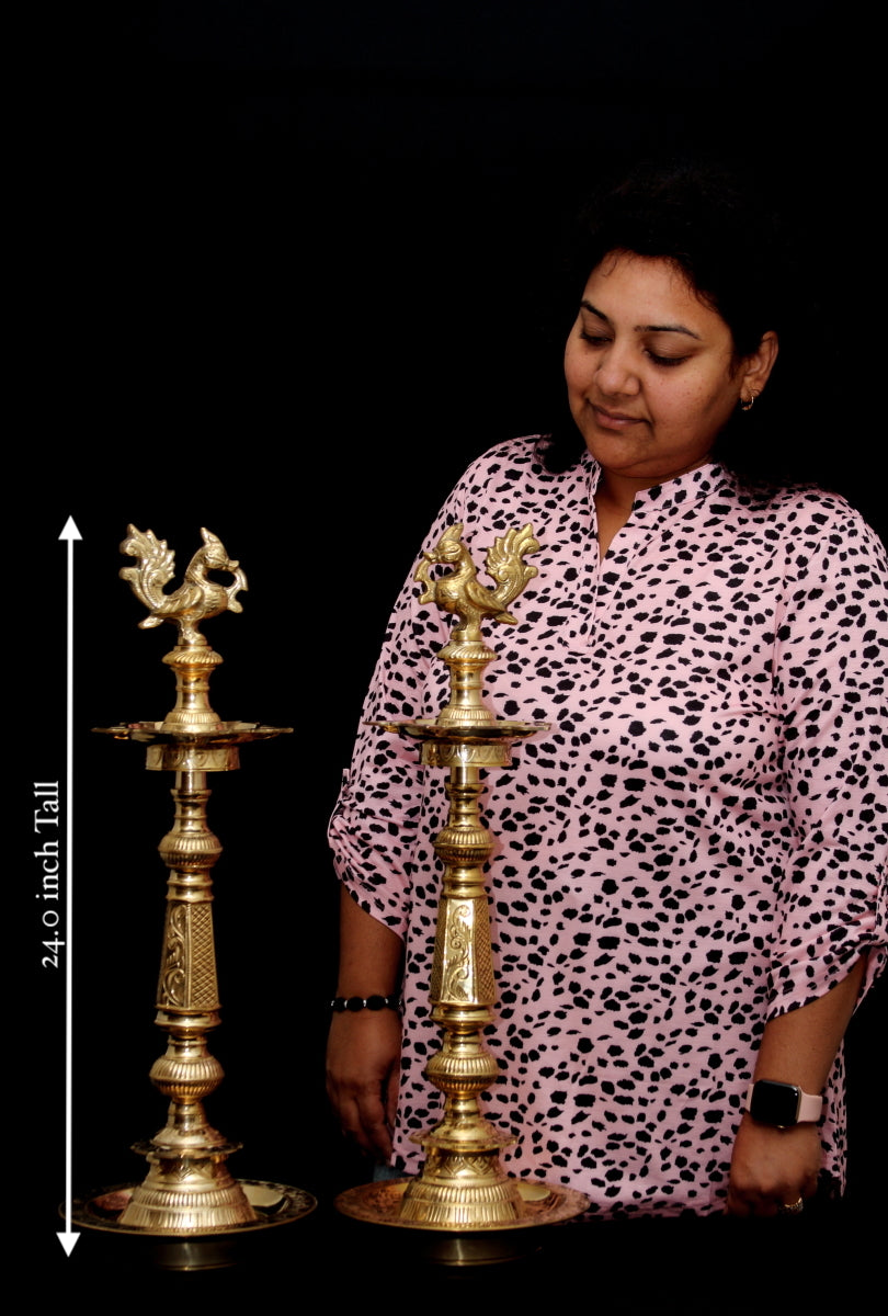Lamp set, Brass lamp set, South Indian Lamp, Puja Lamps, Ritual Lamps ...